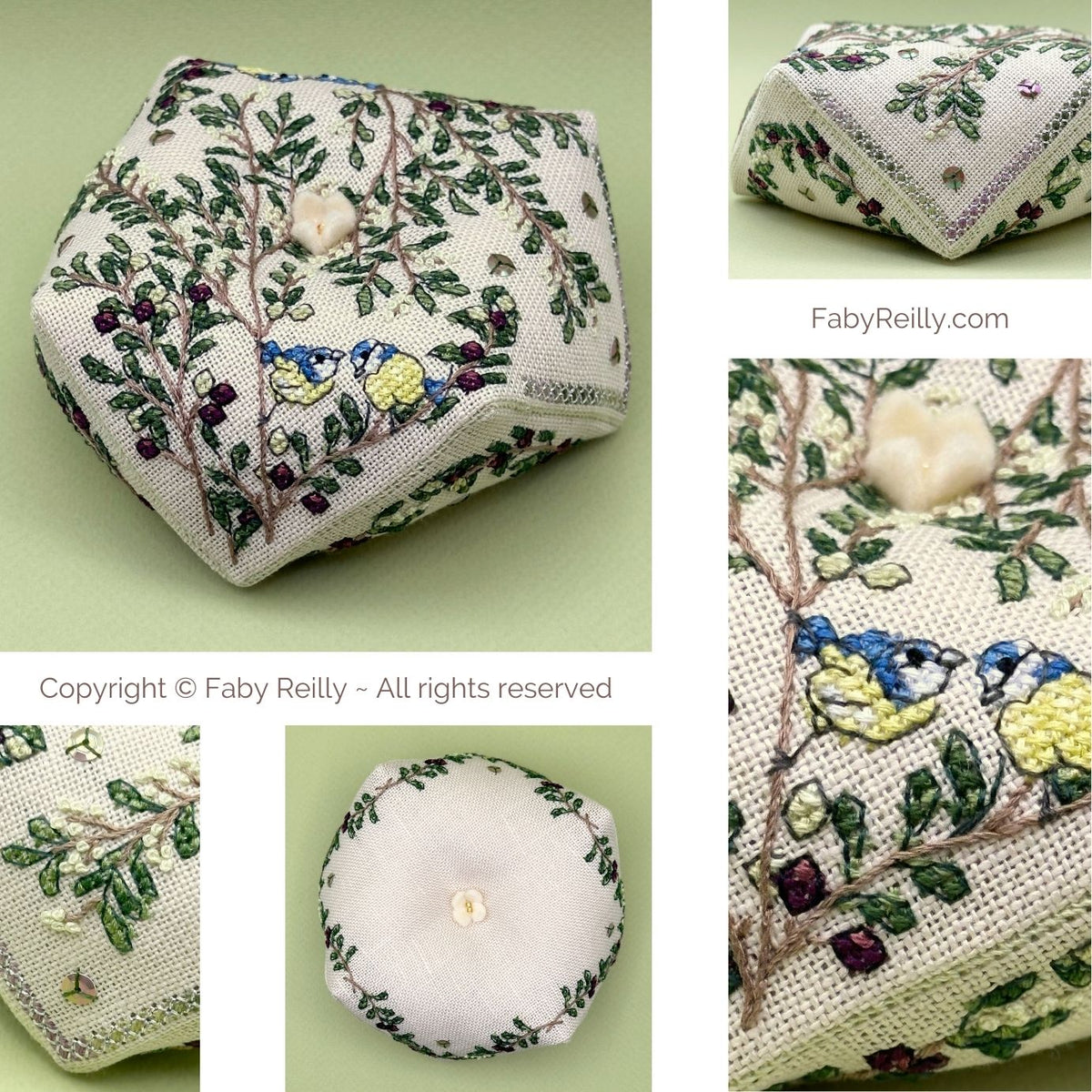 Faby Reilly - Olive Tree Biscornu – Dinky Dyes